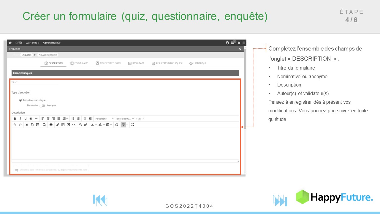 ⭐ Créer un formulaire (quiz, questionnaire, enquête) - HappyFuture